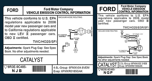 VHRD Diagram Replacement Sticker-Replacement VHRD diagram label-Vehicle ...