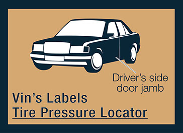 Tire Pressure Label Replacement-Auto Tire Pressure Sticker Replacement ...